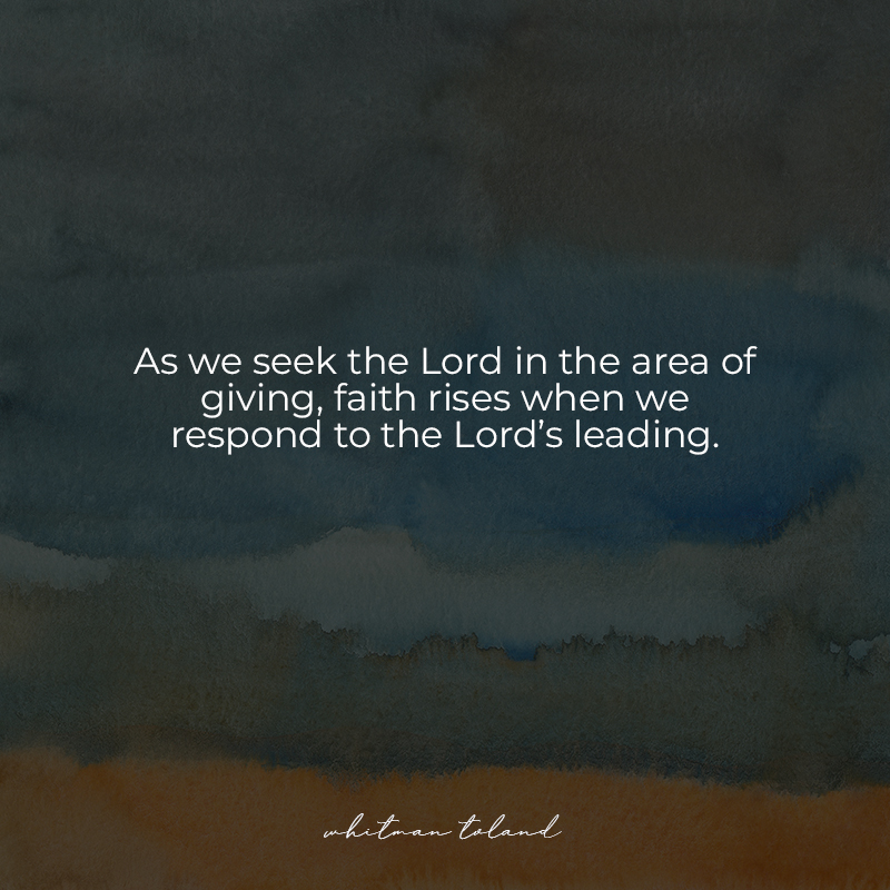 faith rises. – Whitman Toland